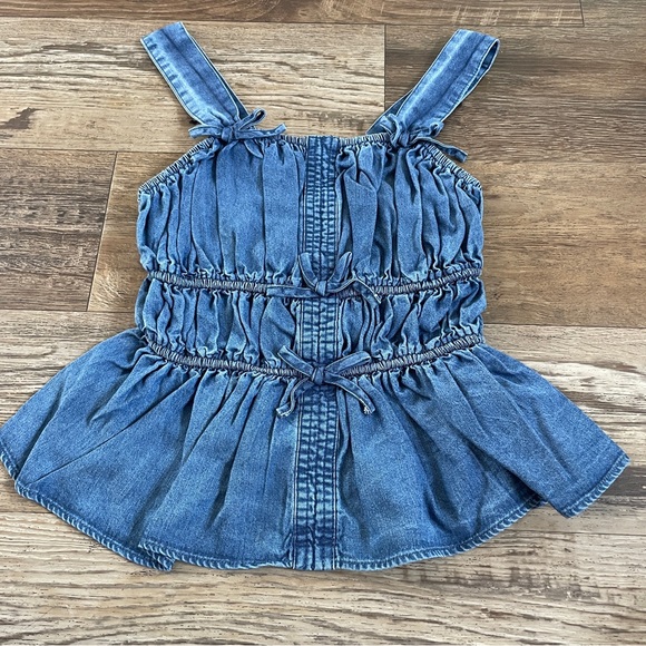 Habitual | Shirts & Tops | Habitual Girls Ruched Denim Top 2 | Poshmark